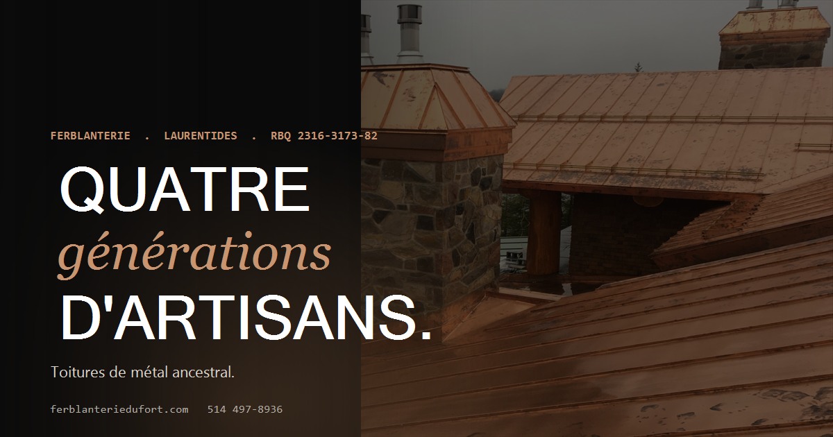Ferblantier à Saint-Donat · Toitures de métal · Ferblanterie Dufort